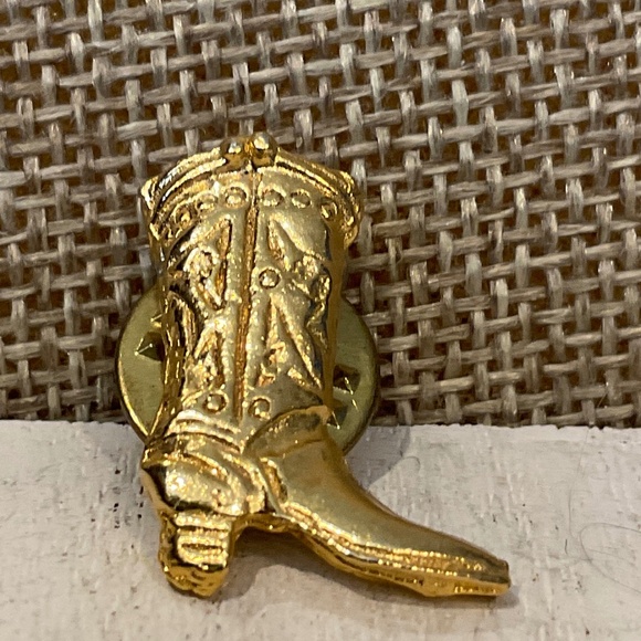 No Brand | Jewelry | Vintage Gold Cowboy Boot Lapel Pin | Poshmark